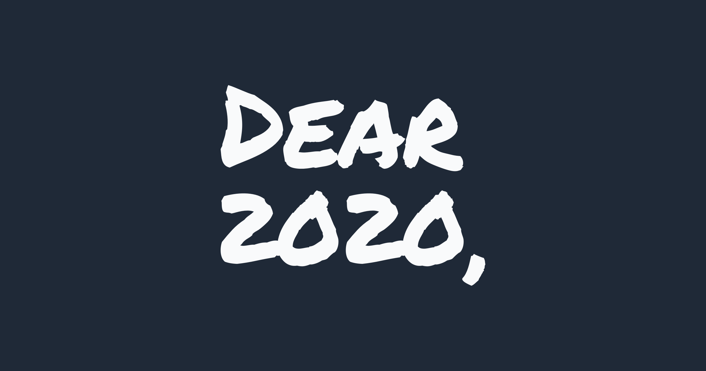 Write a Letter | Dear 2020